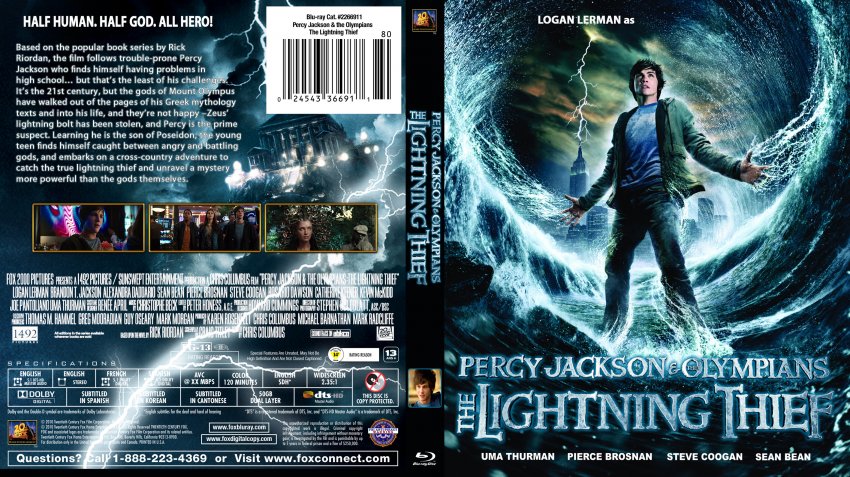 Percy Jackson And The Olympians The Lightning Thief Movie Blu Ray