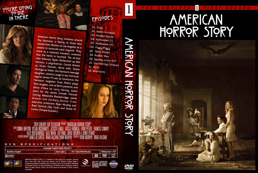 American Horror Story Season 1 Dm Tv Dvd Custom Covers American