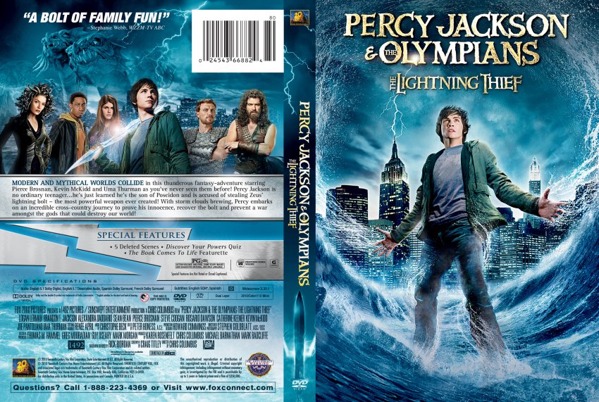 Percy Jackson And The Olympians The Lightning Thief Movie Dvd